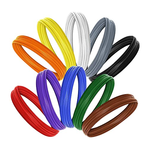 3D Pen Filament Refills - PLA Filament 1.75mm - 10 Colors 3D Pen Refills, 33 ft Each - for 3D Drawing Pen Refill Only (330 ft Total) Sample Pack PLA Refill Kit Printing Accessories for Kids & Adults