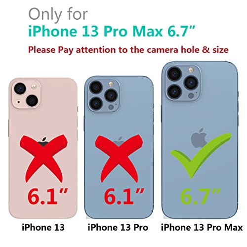 Threehundred for iPhone 13 Pro Max Case Magnetic Clear with Camera Lens Protector Full Protection MagSafe Electroplated Silicone Dust-Proof Net Shockproof Protective Case Cover 6.7 Inch - Gold