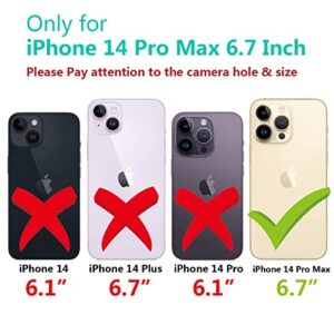 Threehundred for iPhone 14 Pro Max Case Magnetic Clear with Camera Lens Protector Full Protection MagSafe Electroplated Silicone Dust-Proof Net Shockproof Protective Case Cover 6.7 Inch - Gold