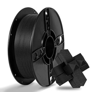 TRONXY Carbon Fiber Filament 1.75mm, Carbon Fiber PLA 3D Printer Filament, High-Accuracy +/- 0.05 mm, Carbon Black Pla Filament for Most 3D Printers, 1KG Spool(2.2 lbs)