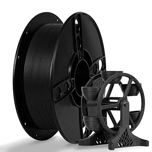 TRONXY Carbon Fiber Filament 1.75mm, Carbon Fiber PLA 3D Printer Filament, High-Accuracy +/- 0.05 mm, Carbon Black Pla Filament for Most 3D Printers, 1KG Spool(2.2 lbs)