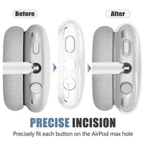 Galafoki for AirPod Max Case Cover, Clear Soft TPU Anti-Scratch Protective Case Cover, No Yellowing Transparent Accessories for Apple AirPods Max (Clear)