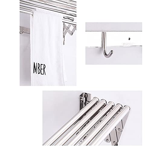 EAFTOS Laundry Racks for Drying Clothes Wall Mounted Space Saver Space-Saving Foldable Great Room, Bathroom, Utility Area Indoor/Outdoor Rack