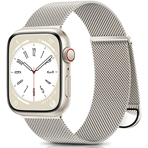 ZALAVER Metal Band Compatible with Apple Watch Bands 38mm 40mm 41mm 42mm 44mm 45mm 49mm Women Men,Adjustable Magnetic Stainless Steel Mesh Strap for iWatch Ultra/Ultra 2,Series 9 8 7 6 5 4 3 2 1 SE