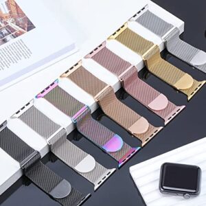 ZALAVER Metal Band Compatible with Apple Watch Bands 38mm 40mm 41mm 42mm 44mm 45mm 49mm Women Men,Adjustable Magnetic Stainless Steel Mesh Strap for iWatch Ultra/Ultra 2,Series 9 8 7 6 5 4 3 2 1 SE