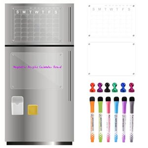 lunies magnetic dry erase calendar board for fridge