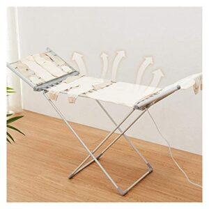 20 bars winged electric heated clothes airer - energy-efficient indoor horse rack - indoor laundry clothes drying rack - for indoor outdoor home laundry room apartment, foldable