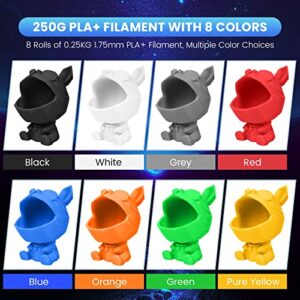 SUNLU 3D Printer Filament Bundle, SUNLU PLA Plus Filament 1.75mm, 100% Neatly Wound PLA+ Filament 4kg, 0.25kg Spool, 16 Packs