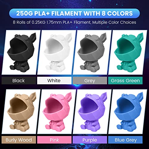 SUNLU 3D Printer Filament Bundle, SUNLU PLA Plus Filament 1.75mm, 100% Neatly Wound PLA+ Filament 4kg, 0.25kg Spool, 16 Packs