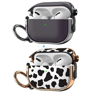 maxjoy for airpods pro case cover(2nd/1st generation), lock airpod pro 2 case for women men with lock keychain protective hard case for airpods pro(2022/2019)