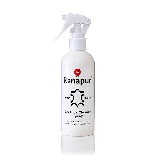 Renapur Natural Leather Cleaner Spray (8.5 Fl. oz) The Perfect Cleaner for All Your Leather Including Sofas, Car Interiors, Footwear, Clothing & Saddles & Tack