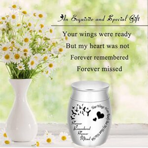 Small Urns for Ashes - Set of 4 1.57 Inch High Aluminium Mini Urns, Cremation Urns for Human/Pet Ashes Ashes Holder Small Keepsake urns for Family & Loved Ones-My Mind Still Talks to You