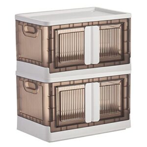 storage bins with lids, storage bins with wheels, stackable storage bins organization, plastic storage bins, 12 gal large storage boxes, 3 packs collapsible storage bins with door