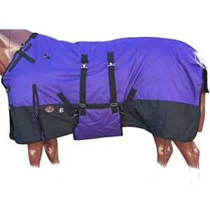 hilason 600d winter waterproof poly horse blanket belly wrap purple | horse blanket | horse turnout blanket | horse blankets for winter | waterproof turnout blankets for horses