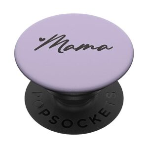 gray light pastel purple heart mama popsockets standard popgrip