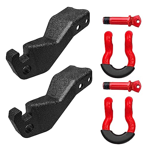 Ronghui Silverado Front Tow Hook Bracket Shackle Mount Kit Compatible with 2019-2020-2021-2022 Chevy Silverado 1500 | OEM Converts D-Ring Kit