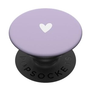 white light pastel purple minimalist heart popsockets standard popgrip