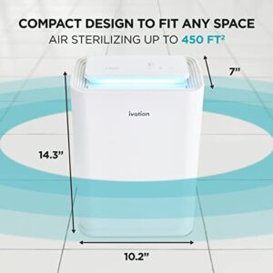 Ivation Air Sterilizer | Compact Portable Air Sterilizer for Home & Office | Built-In Timer, Sleep Function good For Use Around Children, Seniors, & Pets