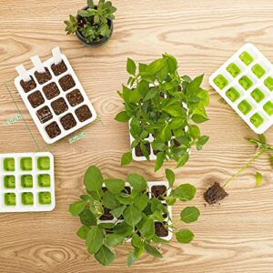 5pcs Reusable Seed Starter Kit, Silicone Seedling Starter Trays for Starting Plant Seeds with Flexible pop-Out Cells, Indoor Gardening Plant Germination Trays