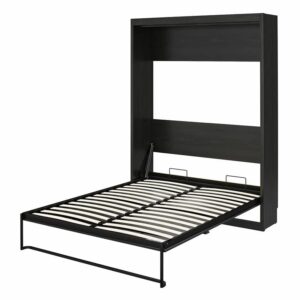 signature sleep queen wall bed in black oak