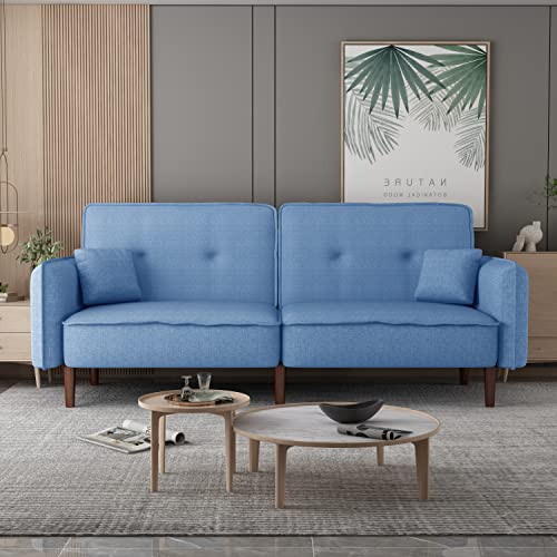 N NOORDENIYA Convertible Sleeper Sofa Bed Modern Loveseat Futon Sofa Couch Bed with Adjustable Backrest Loveseat Daybed Love Seat Lounge Sofa Sleeper Pillows Pockets Furniture for Living Room