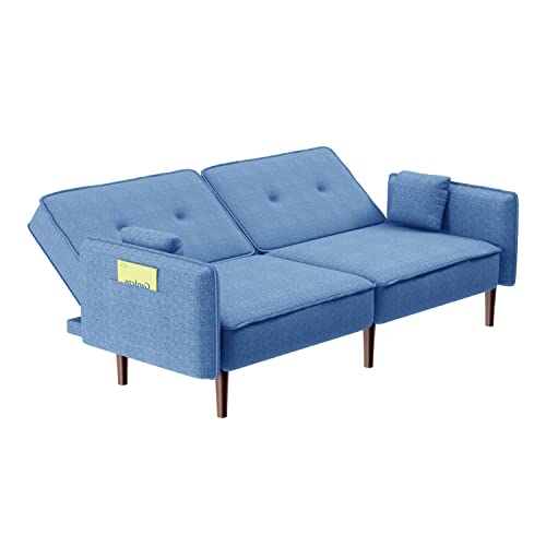 N NOORDENIYA Convertible Sleeper Sofa Bed Modern Loveseat Futon Sofa Couch Bed with Adjustable Backrest Loveseat Daybed Love Seat Lounge Sofa Sleeper Pillows Pockets Furniture for Living Room