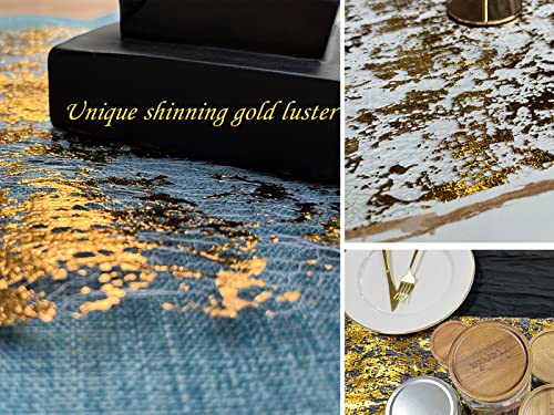 Gold Table Runner Roll - Glitter Metallic Gold Runner for Table - Sparkle Mesh Table Runner Gold- Sequin Gold Table Decor - Gold Decorations for Wedding Party, Gold Centerpieces