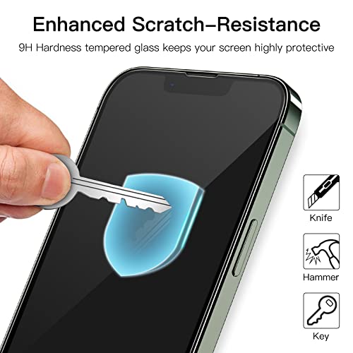 JETech Full Coverage Screen Protector for iPhone 13 Pro Max 6.7-Inch, Black Edge Tempered Glass Film with Easy Installation Tool, Case-Friendly, HD Clear, 3-Pack