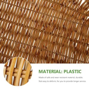 Zerodeko Rattan Trash Can Wicker Woven Waste Paper Basket Bohemian Wastebasket Rustic Farmhouse Laundry Storage Basket for Home Office 30x28cm