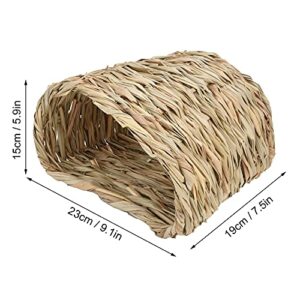 Pet Tunnel Bed, Woven Grass Tunnel for Rabbits for Guinea Pig for Hamster for Small Pet