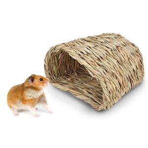 Pet Tunnel Bed, Woven Grass Tunnel for Rabbits for Guinea Pig for Hamster for Small Pet