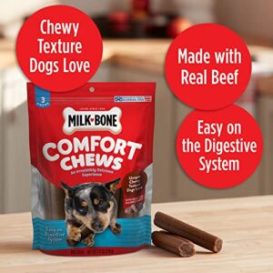 Milk-Bone Comfort Chews, Dog Treats with Unique Chewy Texture and Real Beef, 16 Chews