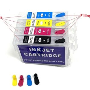 inkxpro 212XL 220XL 288XL 702XL No Chip Empty Replacement Refillable Cartridges Without Chip for WF2850 WF2650 WF2630 WF2830 WF2750 WF2760 WF3720 WF3730 XP-4105 XP-2100 XP434 XP430 XP440 Printers