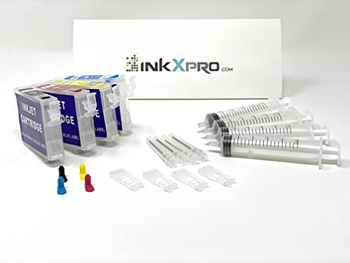 inkxpro 212XL 220XL 288XL 702XL No Chip Empty Replacement Refillable Cartridges Without Chip for WF2850 WF2650 WF2630 WF2830 WF2750 WF2760 WF3720 WF3730 XP-4105 XP-2100 XP434 XP430 XP440 Printers