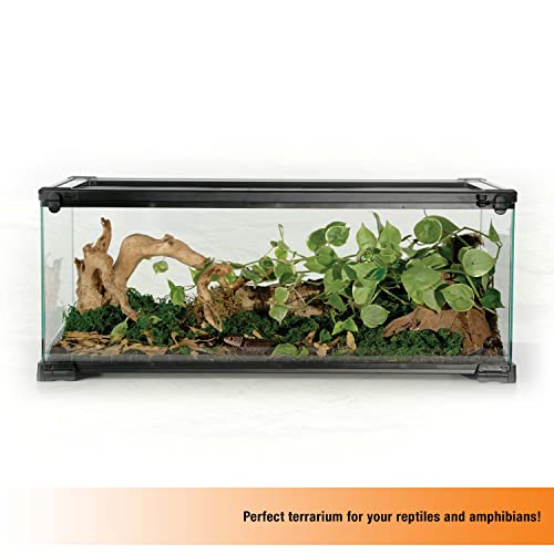 Zilla QuickBuild Terrarium with Easy Clean Bedding Tray, Sleek Glass Reptile Habitat, Easy Setup, Suitable for Most Reptile Pets, Whether Amphibians, Reptilians, Snakes, or Even Arachnids, 30"x12"x12"