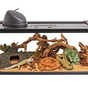 Zilla QuickBuild Terrarium with Easy Clean Bedding Tray, Sleek Glass Reptile Habitat, Easy Setup, Suitable for Most Reptile Pets, Whether Amphibians, Reptilians, Snakes, or Even Arachnids, 30"x12"x12"