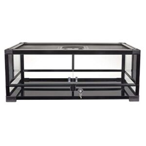 zilla quickbuild terrarium, sleek glass reptile habitat, easy setup, suitable for all types of reptile pets, whether amphibians, reptilians, snakes, or even arachnids, 30"x12"x12"