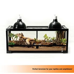 Zilla QuickBuild Terrarium, Sleek Glass Reptile Habitat, Easy Setup, Suitable for all Types of Reptile Pets, Whether Amphibians, Reptilians, Snakes, or Even Arachnids, 30"x12"x12"