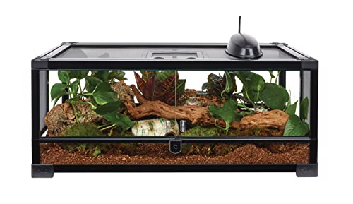 Zilla QuickBuild Terrarium, Sleek Glass Reptile Habitat, Easy Setup, Suitable for all Types of Reptile Pets, Whether Amphibians, Reptilians, Snakes, or Even Arachnids, 30"x12"x12"