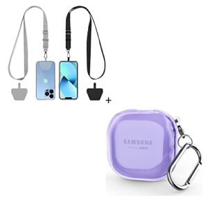 cacoe samsung galaxy buds 2 pro case (2022)+cacoe phone lanyard