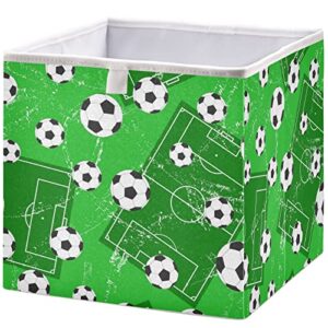 visesunny rectangular shelf basket football gate and soccer ball clothing storage bins closet bin with handles foldable rectangle storage baskets fabric containers boxes for clothes,books,toys,shelves