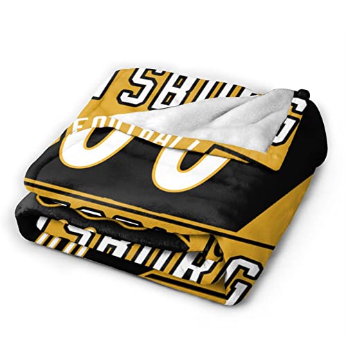 Custom Football City Blanket Personalized Fan Gift Throw Blanket Add Your Name & Number Decorative for Bedroom Living Room