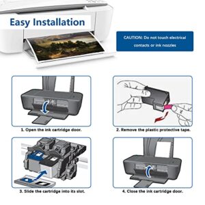 3X Capacity 67XL Ink Cartridge Black Color Combo Replacement for HP Ink 67 XL HP67 HP67XL 2700 2700e 2752 2752e 2742e 2755e 4100 4100e 4152e 4155e Envy 6000 6055e 6055 6400 6458 6458e 6455e Printer