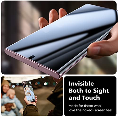 MOHAVE Privacy Screen Protector [Auto Alignment] Designed for Samsung Galaxy S22 Ultra 6.8"[Ultrasonic Fingerprint Support] - Sensor Protection / 2 Pack, Anti Spy Private Film, Case Friendly, 3D Curved, Crystal Clear, Total Protection