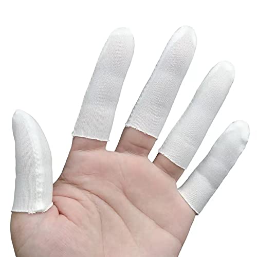 Zfyoung Cotton Finger cots (Pack of 200),Cloth Finger cots,Protect Fingers Comfortable and Breathable, Absorb Sweat