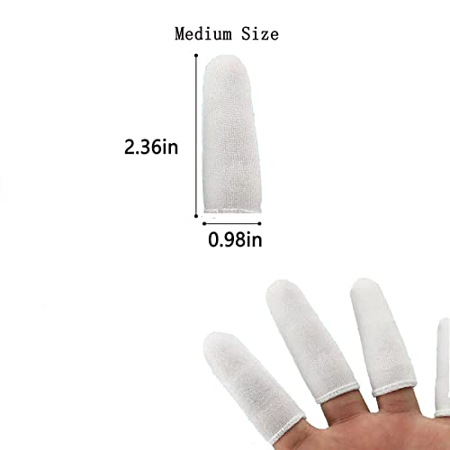 Zfyoung Cotton Finger cots (Pack of 200),Cloth Finger cots,Protect Fingers Comfortable and Breathable, Absorb Sweat