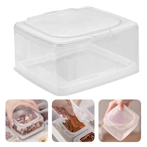 shangjia 4PCS Fridge Cheese Container, Cheese Slice Storage Box, Food Containers with Lids Airtight, Food Preservation Box for Onion Ginger Garlic Cheese Slices, Single