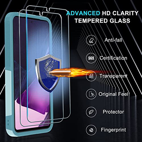 Samsung Galaxy S23 5G Case with Screen Protector + Camera Lens Cover [ Not for S23+],Heavy Duty Shockproof Full Body Protective Phone Cover,2023 Mint Green