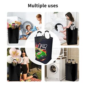 Ryan Blaney 12 Large Laundry Basket Laundry Hamper Bag Washing Bin Clothes Bag Collapsible Tall with Handles Waterproof Bathroom College Essentials Storage for College Dorm, Family