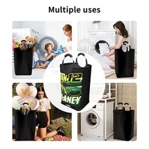 Ryan Blaney 12 Large Laundry Basket Laundry Hamper Bag Washing Bin Clothes Bag Collapsible Tall with Handles Waterproof Bathroom College Essentials Storage for College Dorm, Family